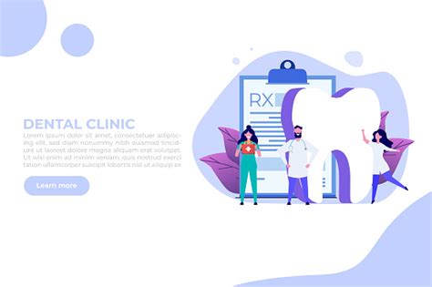 치과 의사 치과 구강 외과 치과 의사 약속 개념 메딕은 치아를 보호합니다 방문 페이지 템플릿입니다 벡터 일러스트레이션 간호사에 대한 스톡 벡터 아트 및 기타 이미지 Istock