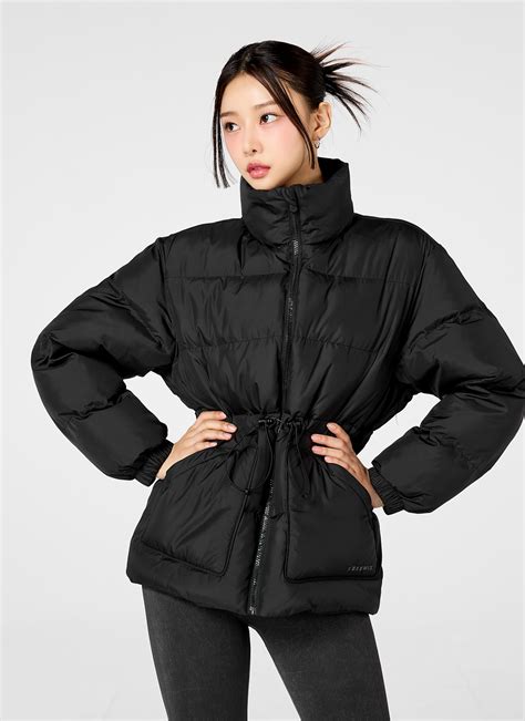 젝시믹스 하이넥 웰론 패딩 블랙