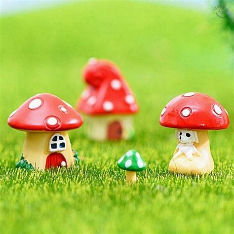 버섯집 미니어처 3종 인형의 집 다육이 화분 정원 꾸미기 소품 Diy 만들기 미니 인형의 집 미니어쳐diy키트 쿠팡