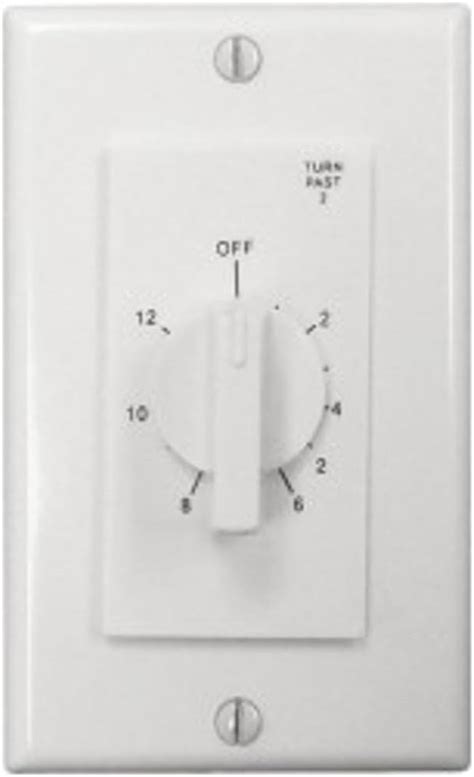 Marktime 93503 Decora In Wall Timer 60 Minutes White