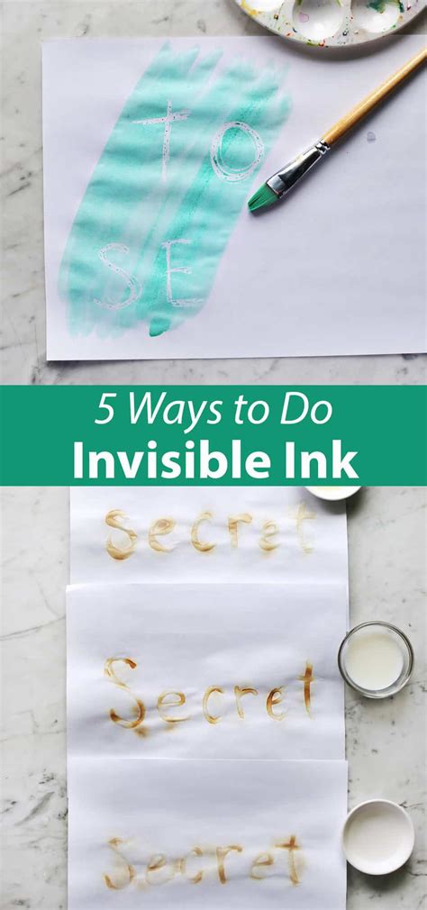 How To Make Invisible Ink Artofit
