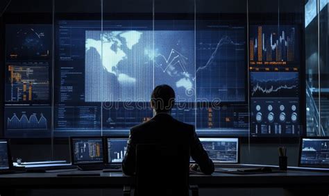 Business Analytics Dashboard Data Visualization Man Analyzing Financial