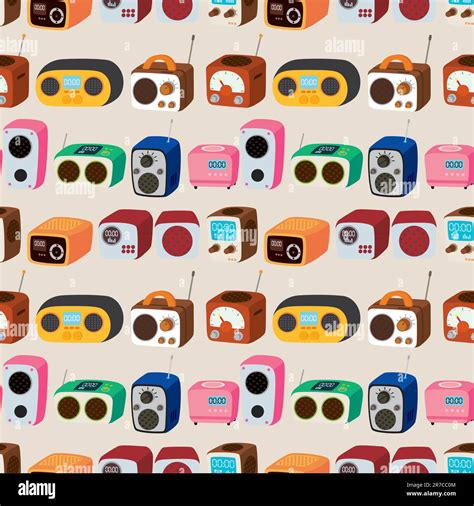 Seamless Radio Pattern Stock Vector Image And Art Alamy