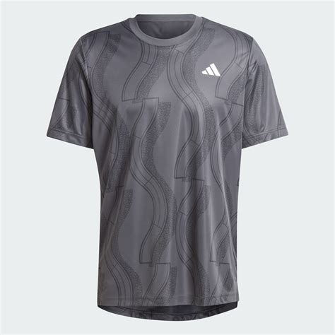 Adidas Club Tennis Graphic Tee Grey Adidas Tz