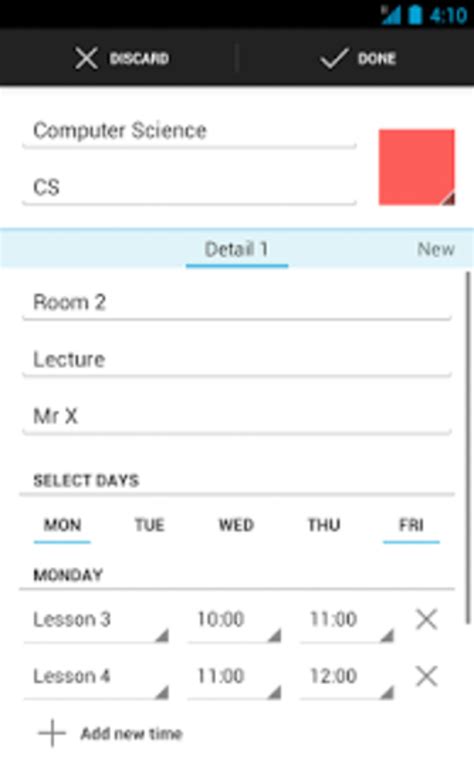 timetable for android download