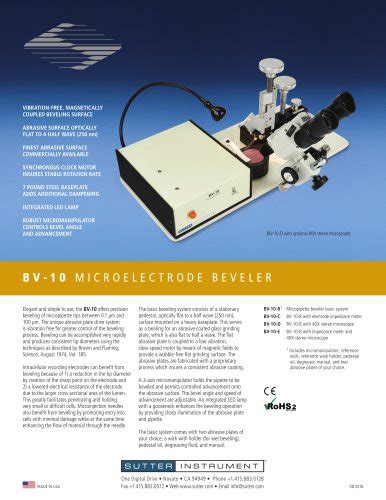 Xenoworks® Sutter Instrument Pdf Catalogs Technical Documentation