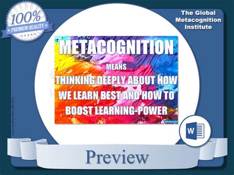 Metacognition Posters X10 [metacognitive 19 20] Teaching Resources
