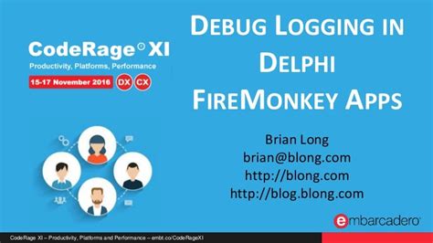 Debug Logging In Delphi Firemonkey Apps