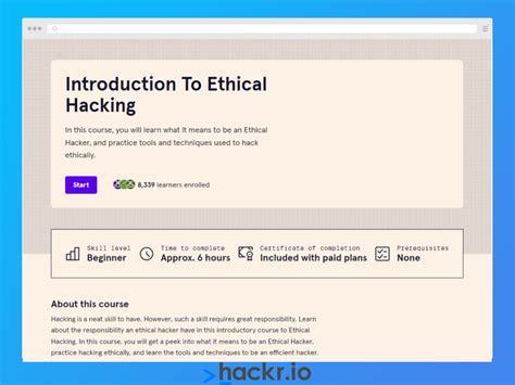 Best Ethical Hacking Courses Online In Free Paid