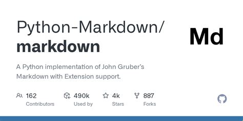 Github Python Markdownmarkdown A Python Implementation Of John