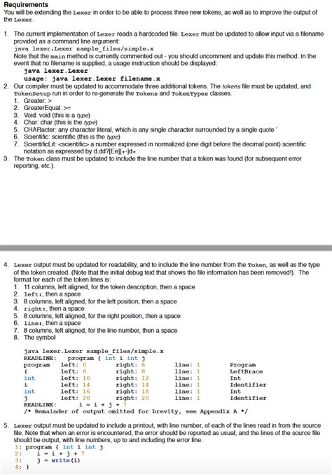 You Will Be Extending The Lexer In Order To Be Able