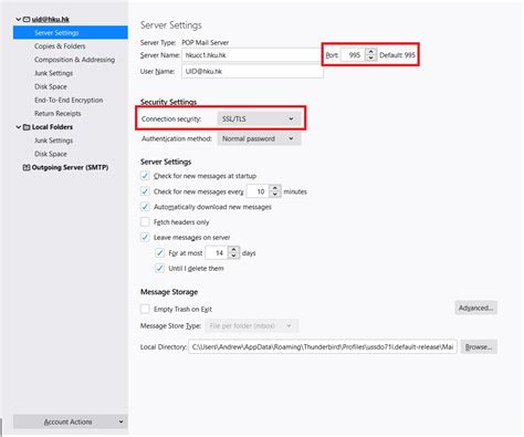 Procedure To Enable SSL Secure Sockets Layer On POP IMAP For Staff Email Information