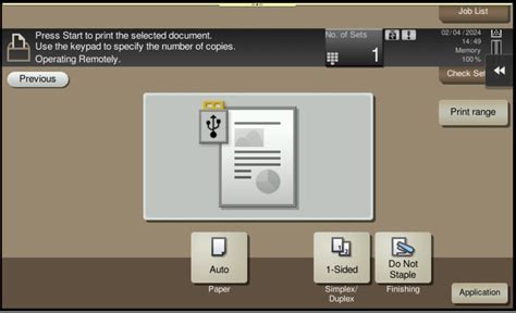 How To Print From External Memory Konica Minolta Assist