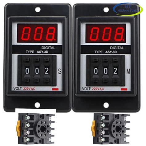 Asy 3d Electronic Timer On Delay Time Relay With 8 Pin Round Ear 220vac Voltage Digital