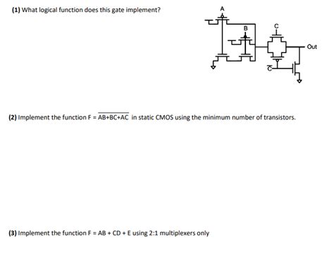 Solved 1 What Logical Function Does This Gate Implement