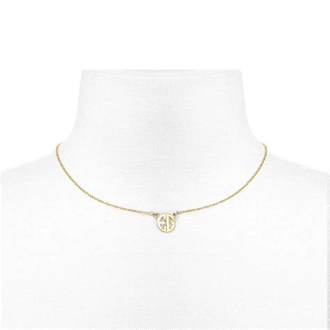 14k Gold Mini Two Initial Block Style Monogram Mill Rock East