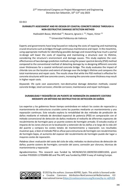 Pdf Durability Assessment And Re Design Of Coastal Concrete Bridge