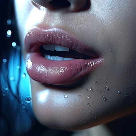 Premium Photo Dripping Lips Vector