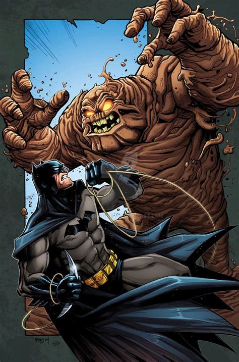 Batman Vs Clayface Rh By Rosshughes Batman Vs Batman Artwork Dc