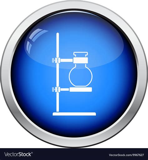 Icon Of Chemistry Flask Griped In Stand Royalty Free Vector