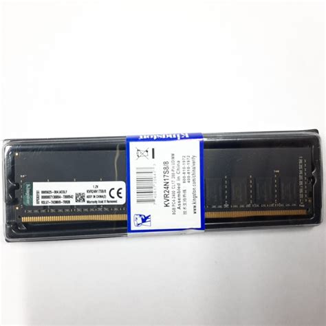 قیمت و خرید رم دسکتاپ Ddr4 تک کاناله 2400 مگاهرتز Cl17 کینگستون مدل Kvr ظرفیت 8 گیگابایت