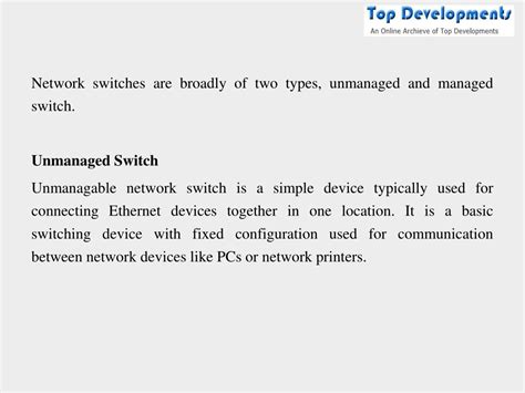 PPT Different Types Of Network Switches PowerPoint Presentation Free Download ID