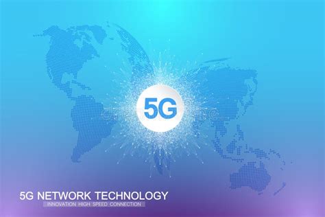 5g Network Wireless System And Internet Connection Background 5g Symbol Communication Network