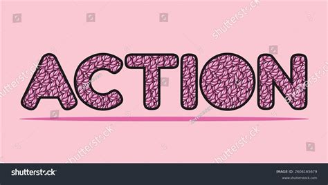 Action Word Art Typography Illustration Vector Stock Vector Royalty Action Word Art Typography Illustration Vector Stock Vector Royalty