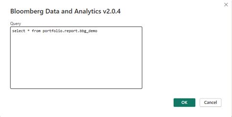 Power Query Bloomberg Data And Analytics Connector Power Query Microsoft Learn