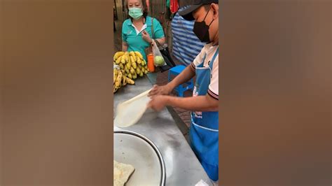 20개 한번에 만드는 장인아저씨의 연유 슈가 듬뿍 로티 태국 길거리 음식 Youtube