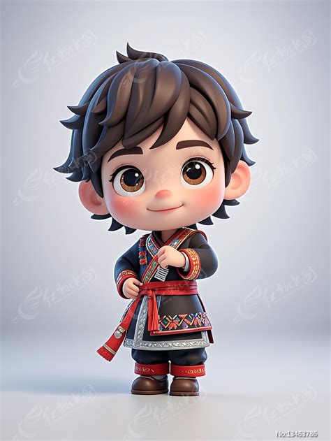 苗族小男孩可爱卡通人物素材图ai图下载红动中国