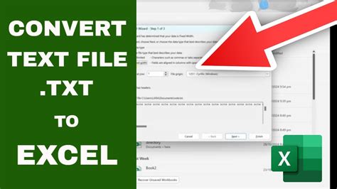 How To Convert Notepad Text File Txt To Excel Youtube