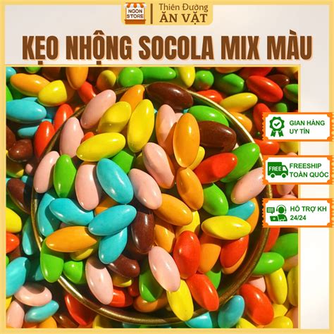 Kẹo Socola Nhộng Nhiều Màu Kẹo Socola Sỏi Hình Nhộng Chocolate