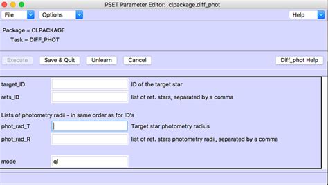 26 One Of The Three Parameter Set PSET Windows For The Data Analysis Download Scientific