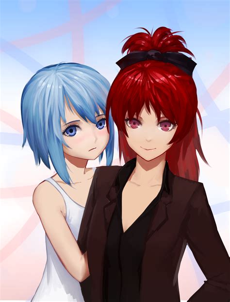 Anime Girl With Short Blue Hair