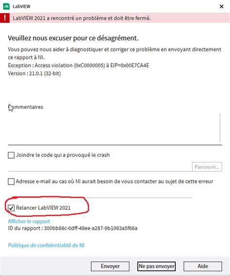 Auto Restart Labview After Crash Does Not Work In Newer Versions Ni