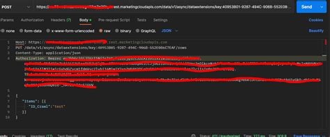 rest api api for data extension update in sfmc salesforce marketing