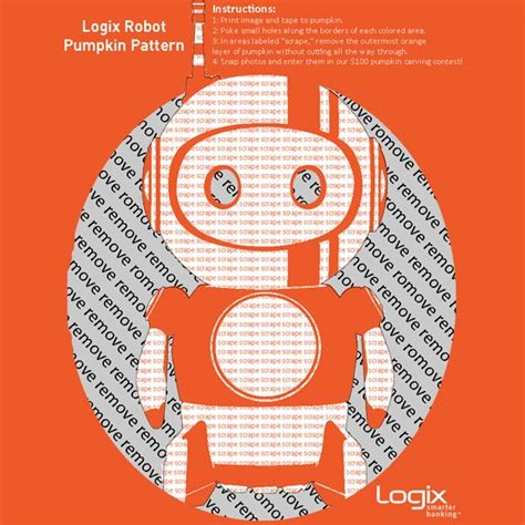 Make Your Own Robot Pumpkin Using This Robix Pumpkin Pattern Pumpkin Pattern Make Your Own