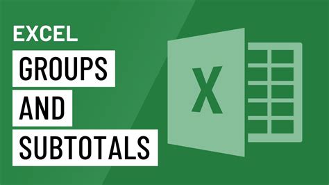 Excel Groups And Subtotals Youtube