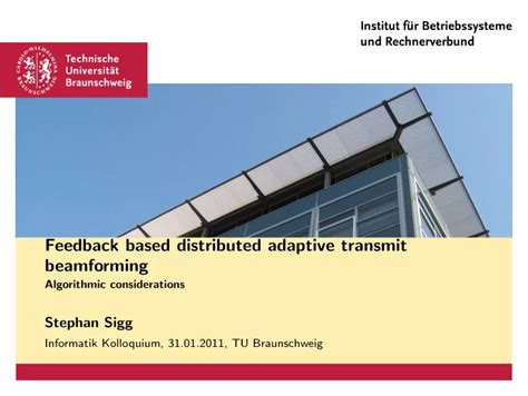 Ppt Feedback Based Distributed Adaptive Transmit Beamforming Powerpoint Presentation 863414