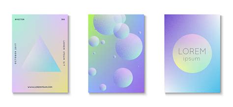 Abstract Shape Vibrant Banner Grain 3d Poster Multyplying Sphere Template Blue Texture Gradient