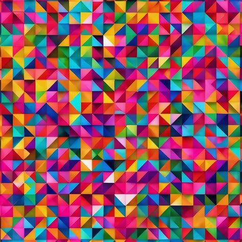 Premium Photo A Colorful Background With A Triangle Pattern In The Middle