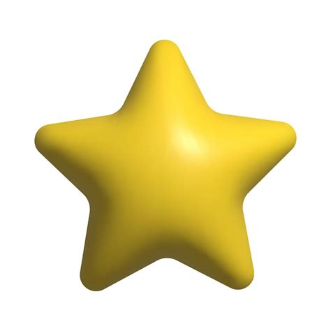 Icône étoile Jaune 3d Vecteur Premium