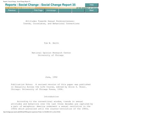 Pdf Attitudes Towards Sexual Permissiveness Trends Correlates And