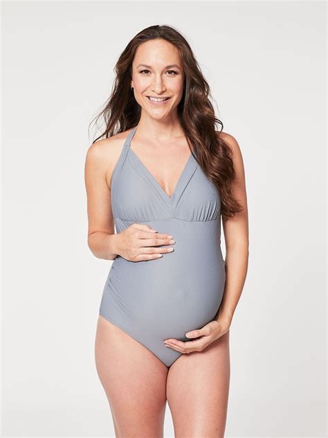 Ruffle Sleeve Maternity Swimwear Summer Mae Maternity Swimsuit Ruffle