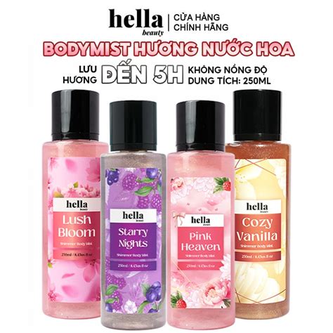 Xịt Thơm Toàn Thân Hương Nước Hoa Hella Beauty Body Mist ThẾ GiỚi