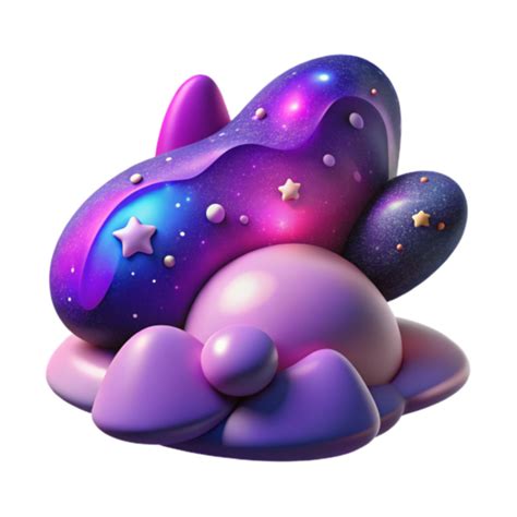 Cosmic Dream Cloud 3d Render Abstract Background Illustration 55387544 Png