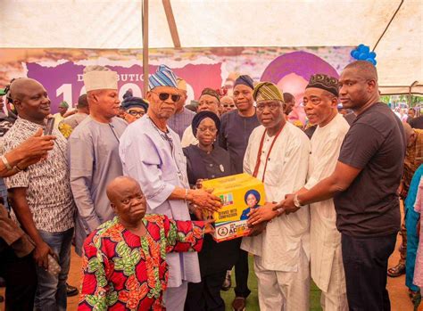 Succour Lagos West Senator Adebule Distributes Food Packs To 10000 Households