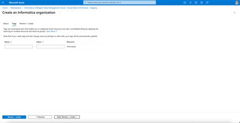 빠른 시작 Informatica Intelligent Data Management Cloud 배포 만들기 Azure