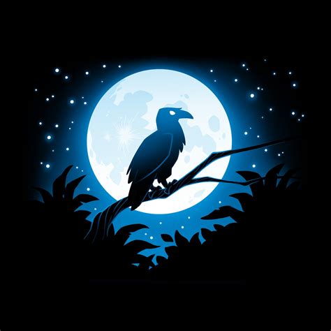 Moonlit Raven Funny Cute And Nerdy T Shirts Teeturtle